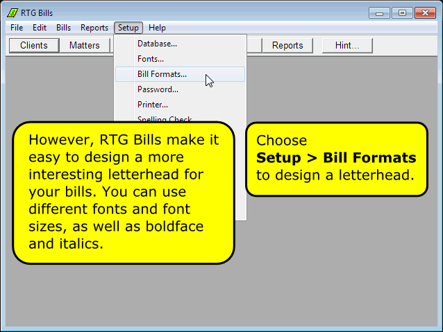 RTG Bills: Letterhead Design