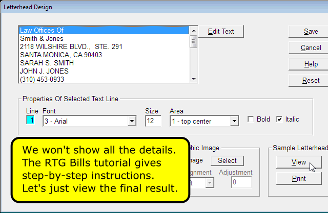 RTG Bills: Letterhead Design
